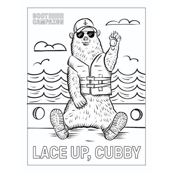 boot camp coloring page