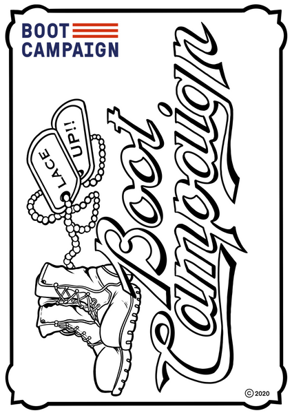 boot camp coloring page